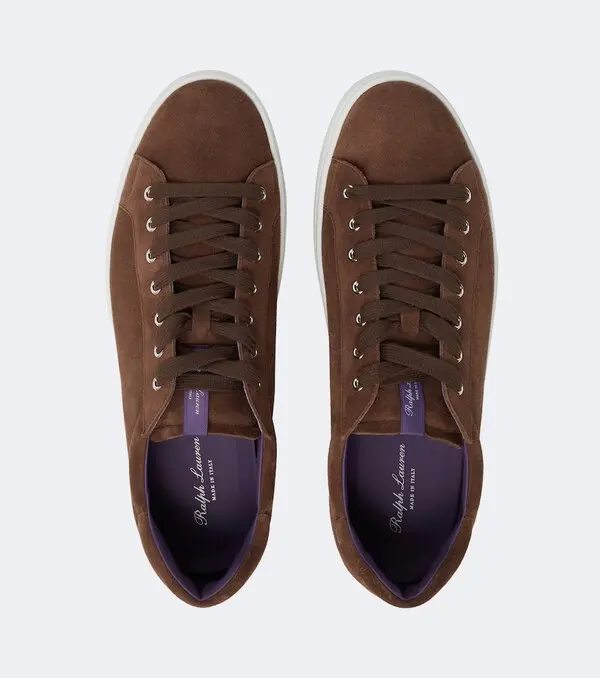 Ralph Lauren Purple Label Suede Lace-up Sneakers