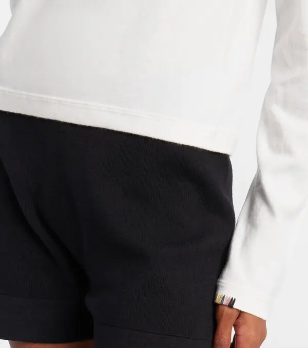 Extreme Cashmere N°451 Cotton And Cashmere Crewneck Top In Snow