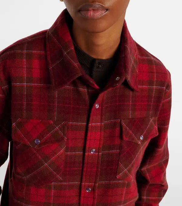GOD'S TRUE CASHMERE Tartan Check Shirt - Red