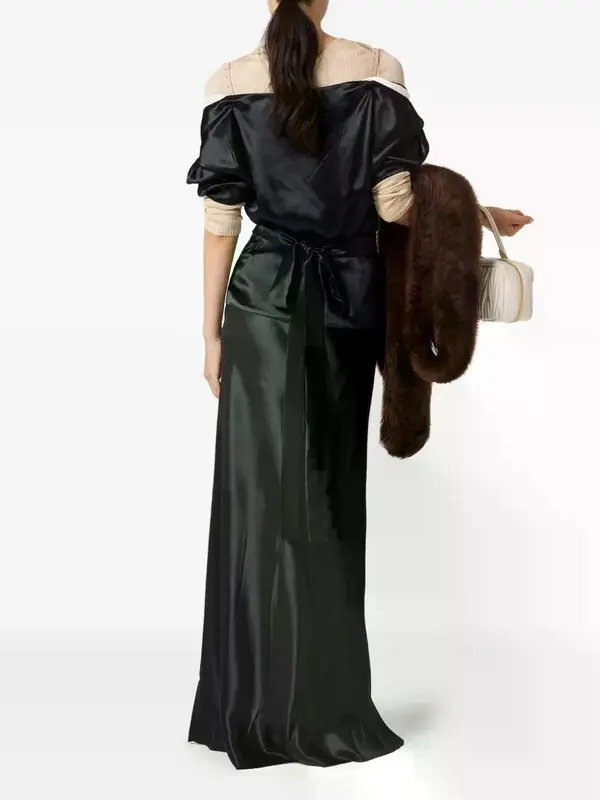 Miu Miu Satin Maxi Dress