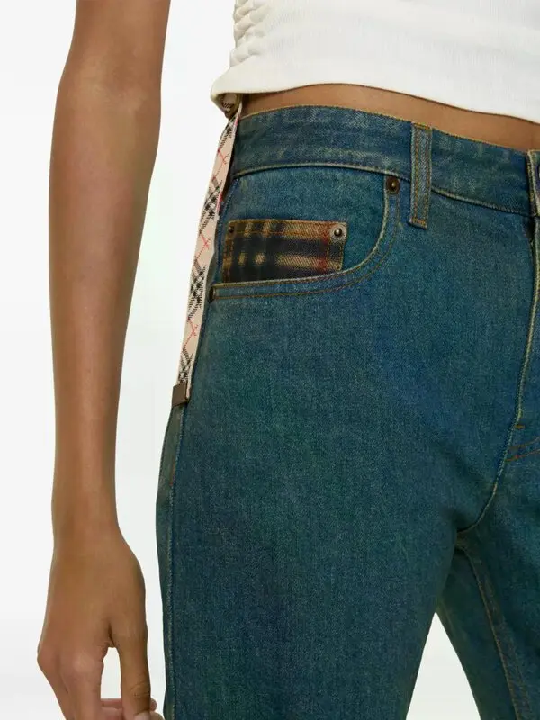 Burberry Logo-patch Straight-leg Jeans