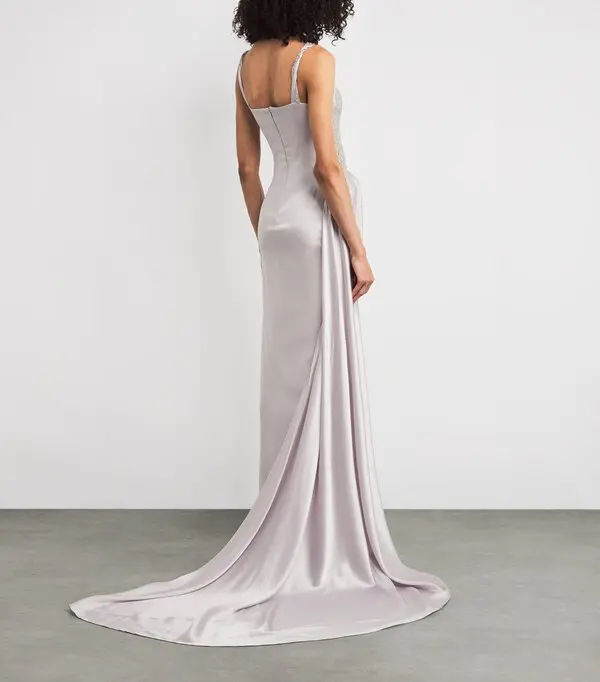 GAURAV GUPTA Stretch-silk Crystal-embellished Gown