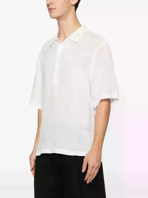 Barena Venezia Mola Half-button Linen Shirt - Neutrals