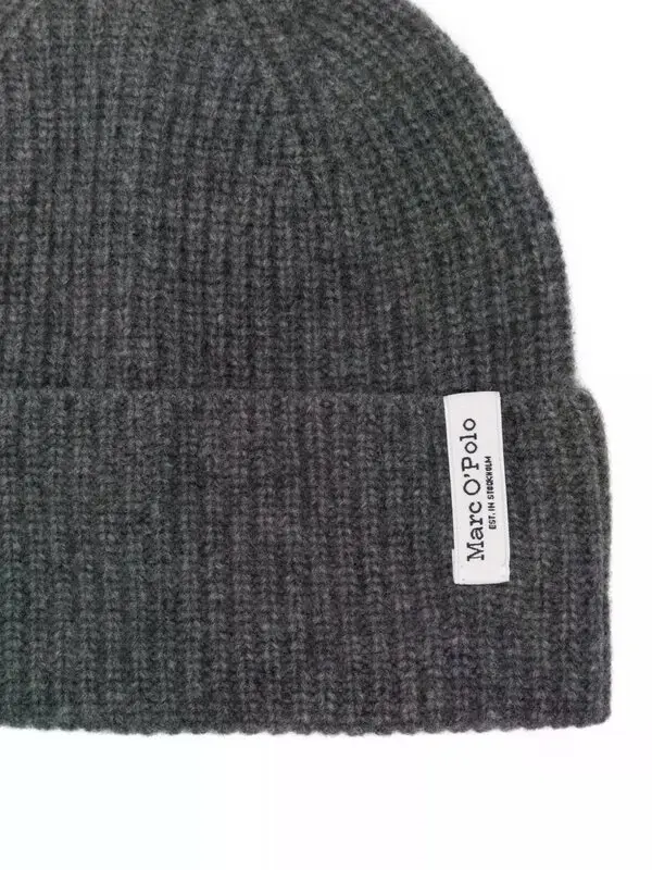 Marc O'polo Ribbed Beanie Hat - Grey