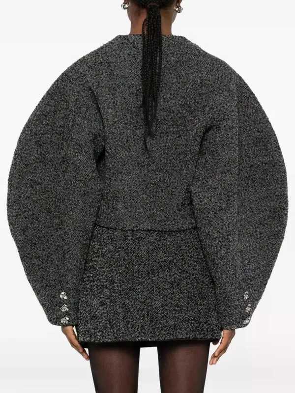 ROTATE BY BIRGER CHRISTENSEN Pinstripe Bouclé Jacket - Grey