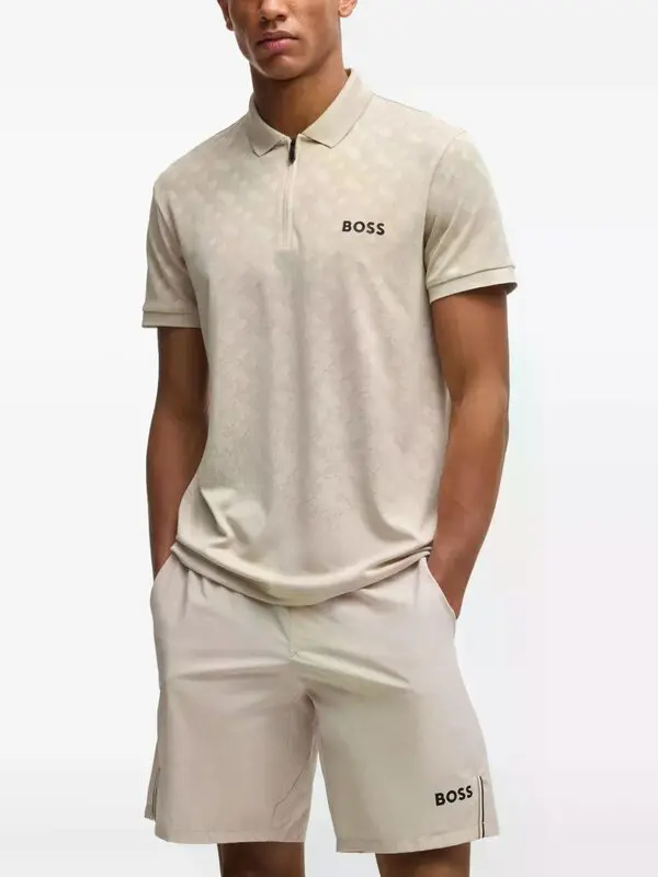 BOSS Monogram-pattern Polo Shirt