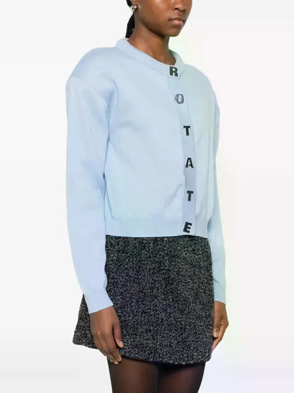 ROTATE BY BIRGER CHRISTENSEN Logo-button Cardigan - Blue