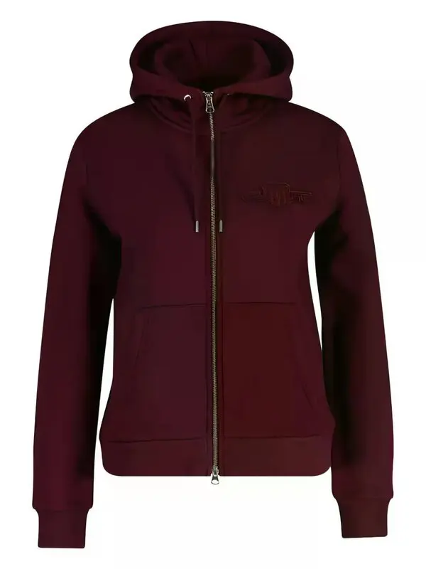 Gant Shield Zip Hoodie - Red