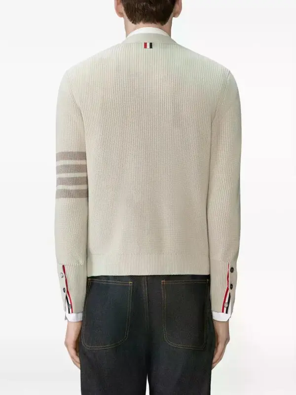 Thom Browne 4-bar Stripe Pocket Cardigan - Neutrals