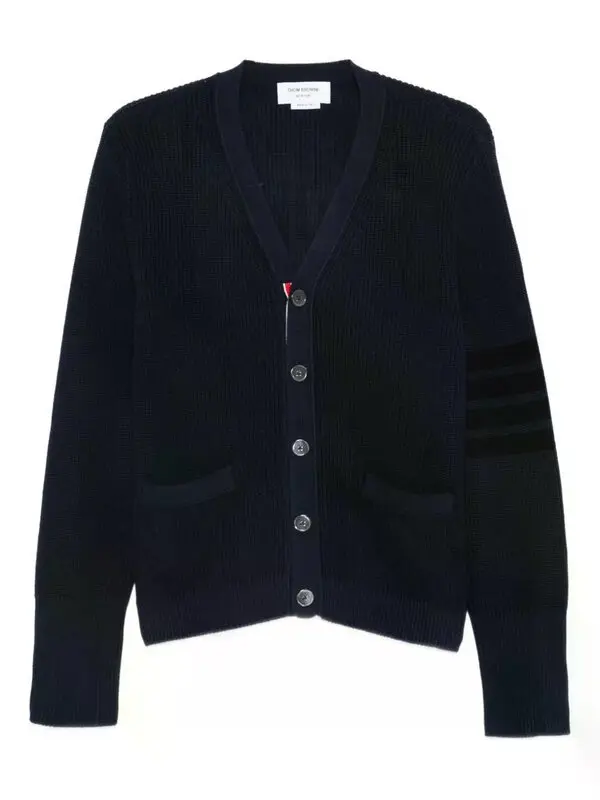 Thom Browne 4-bar Stripe V-neck Cardigan