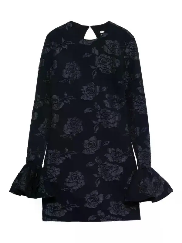 ROTATE BY BIRGER CHRISTENSEN Floral Motif Mini Dress - Blue