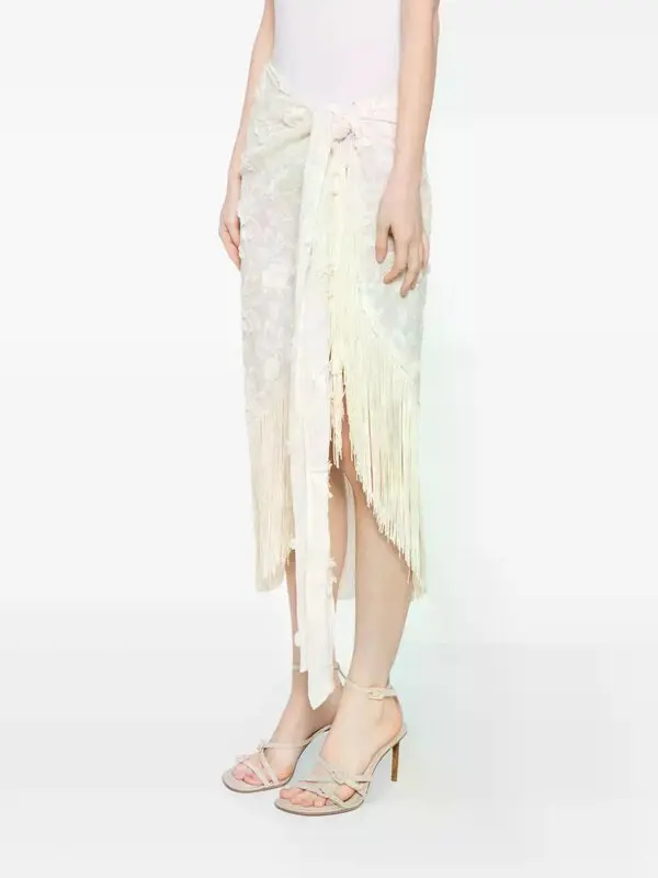 JBQ Vera Fringed Wrap Skirt