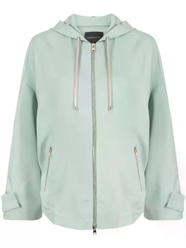 Lorena Antoniazzi Hooded Virgin Wool Blend Jacket - Green