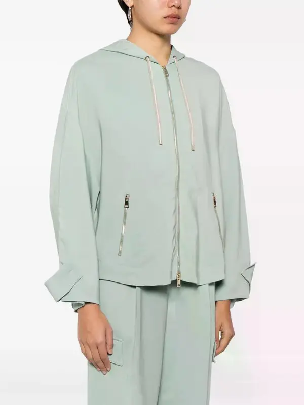 Lorena Antoniazzi Hooded Virgin Wool Blend Jacket - Green