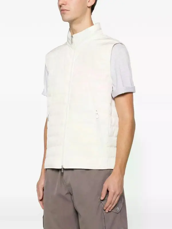 Brunello Cucinelli Zip-pocket Gilet - White