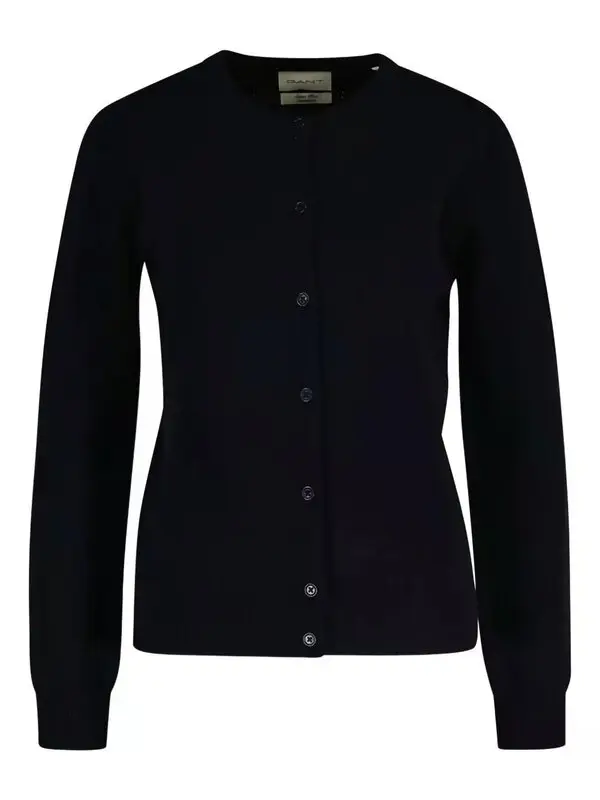Gant Lambswool Knitted Cardigan - Blue