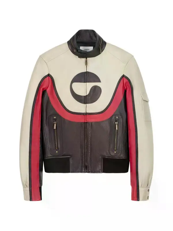 Coperni C-logo Panelled Leather Jacket