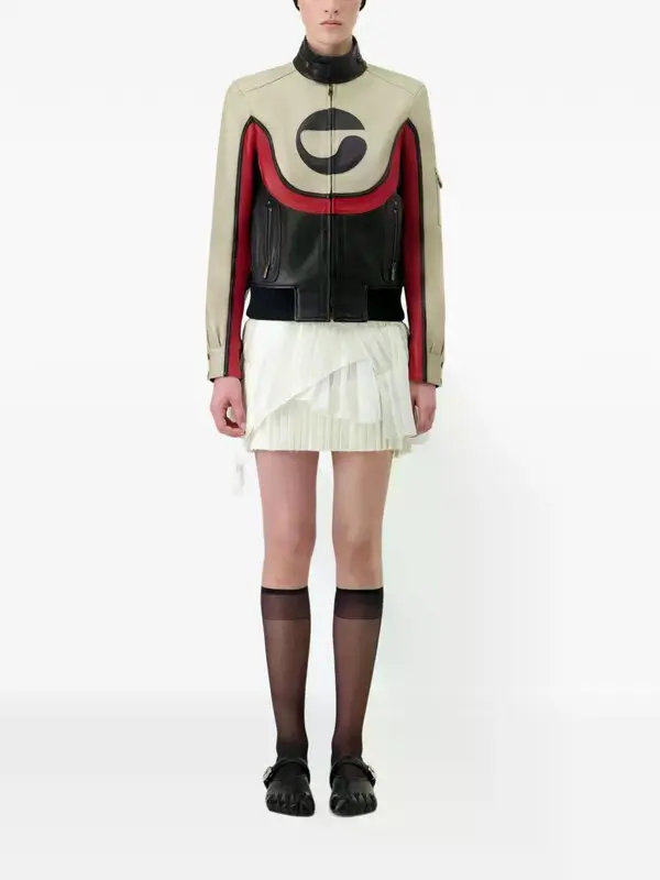 Coperni C-logo Panelled Leather Jacket