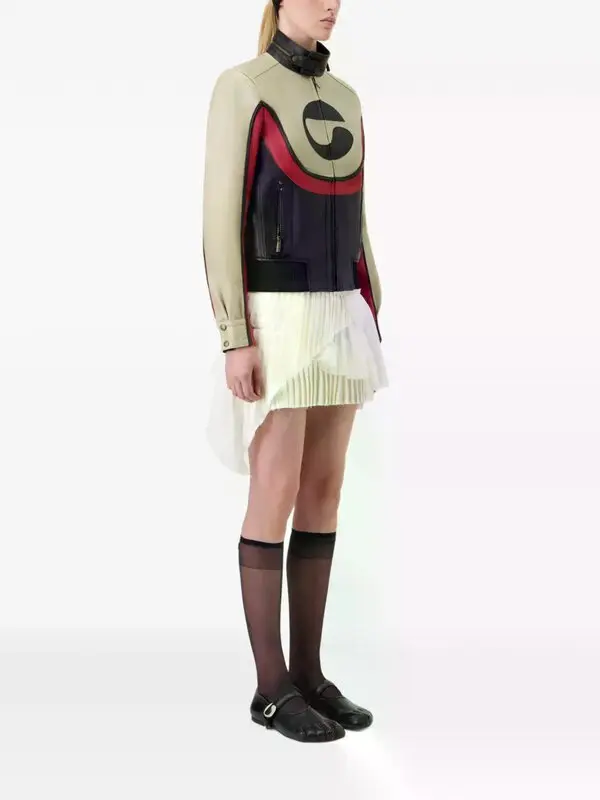 Coperni C-logo Panelled Leather Jacket