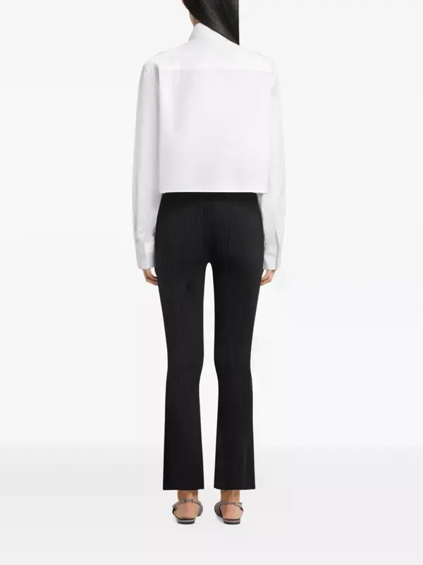 COURREGES Ribbed Belted Button Detail Capri Pants