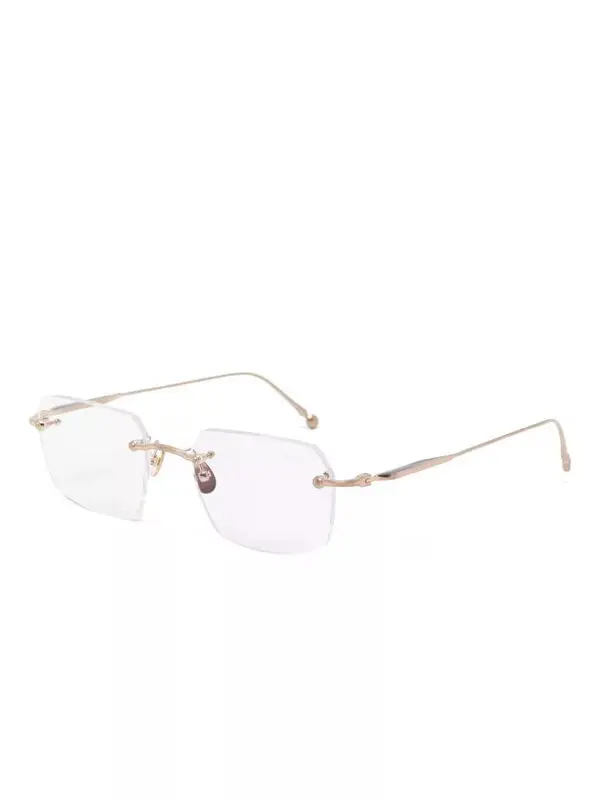 Matsuda Rimless Rectangle Glasses - Gold