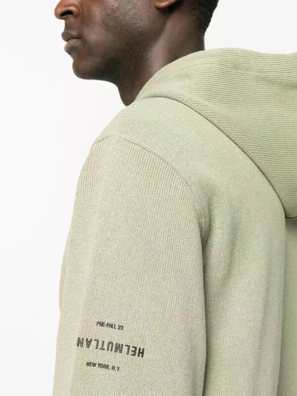 Helmut Lang Zip-up Drawstring Hoodie