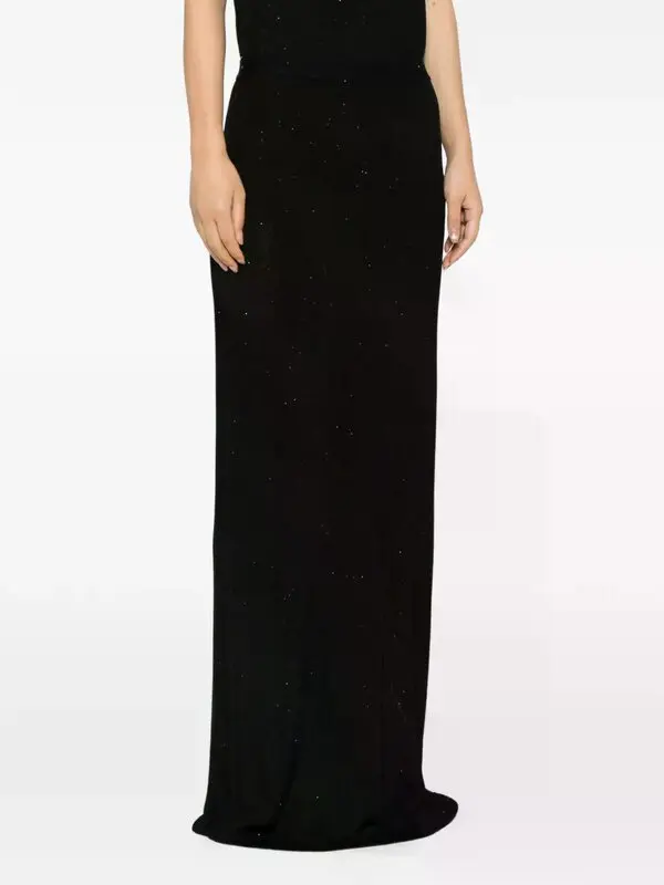 TOM FORD Sequin-embellished Ribbed Skirt - Black