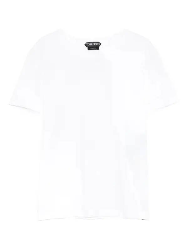 TOM FORD Embroidered Cotton T-shirt - White