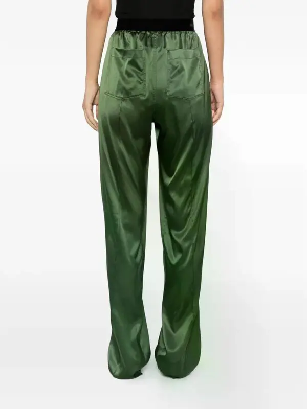 TOM FORD Satin Trousers - Green