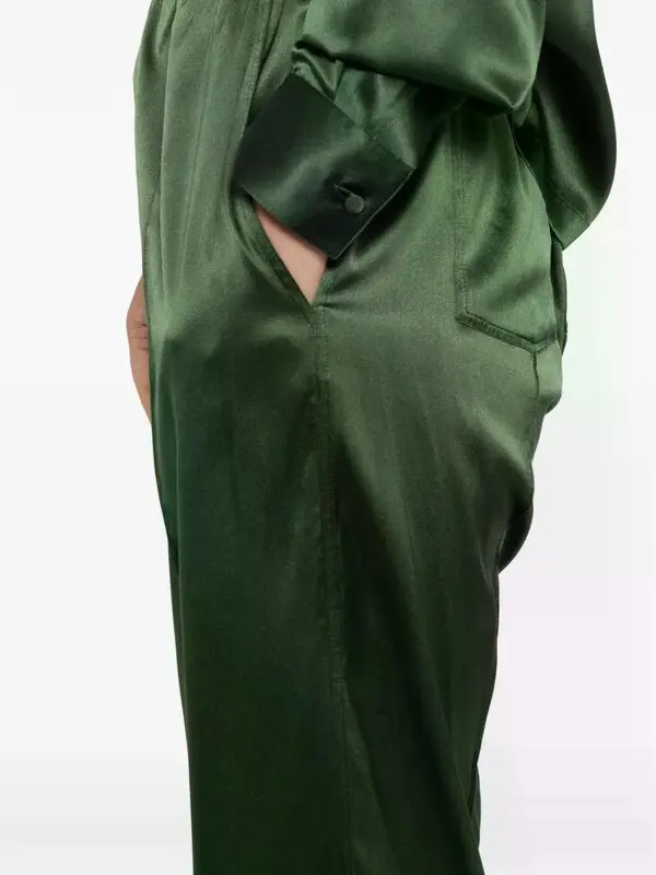 TOM FORD Satin Trousers - Green