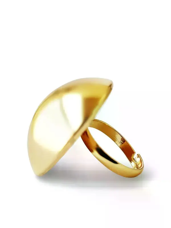HZMER JEWELLERY Tone Stainless Steel Statement Ring - Gold