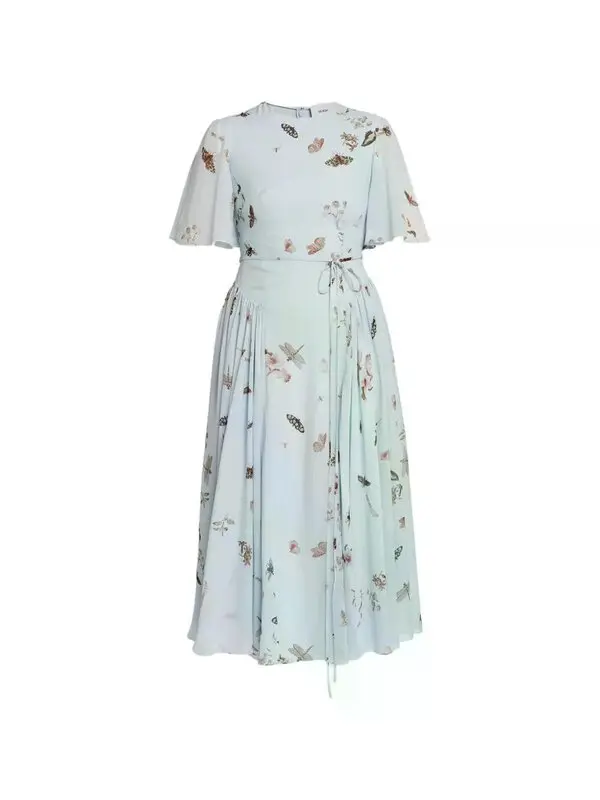 Erdem Printed Midi Dress - Blue