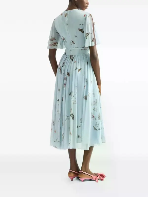 Erdem Printed Detail Midi Dress