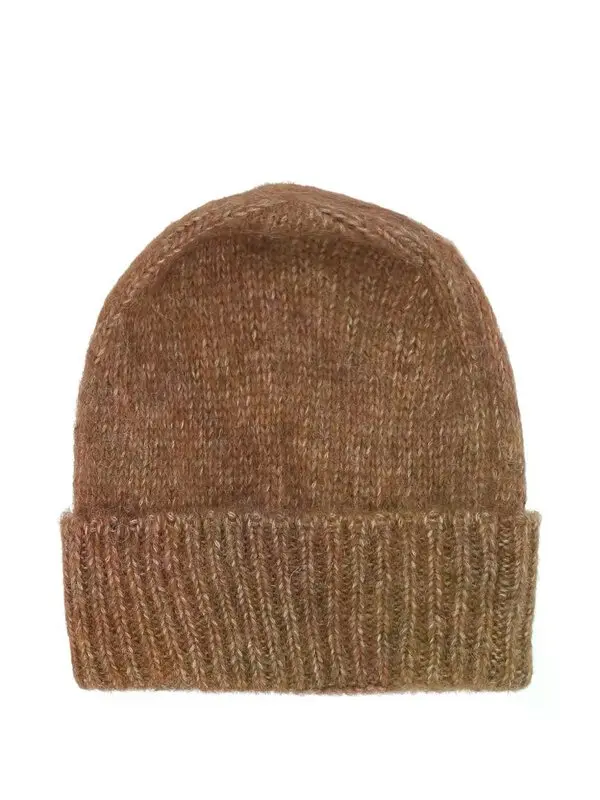 MONITALY Melange Knit Beanie - Brown