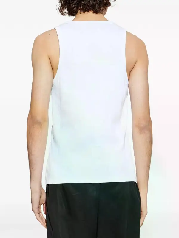 Casablanca Embroidered Logo Ribbed Tank Top