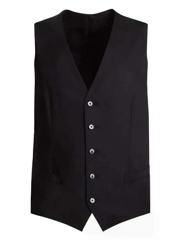 Dolce & Gabbana Virgin Wool Waistcoat - Black