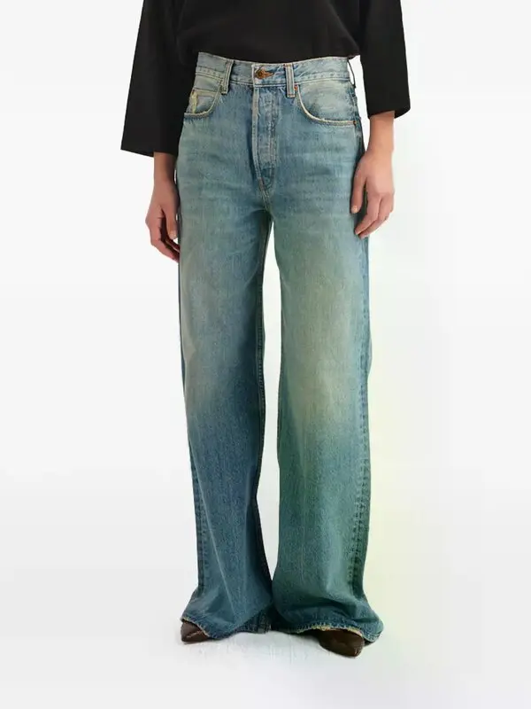 JAMIE HALLER Wide Leg Jeans - Blue