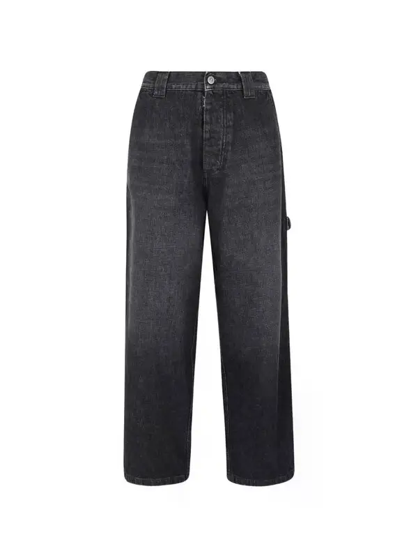 MAISON MARGIELA Cotton Jeans With Carpenter Detail - Black