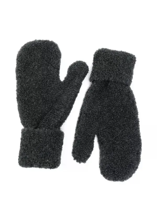 Marc O'polo Textured Bouclé Mittens - Grey