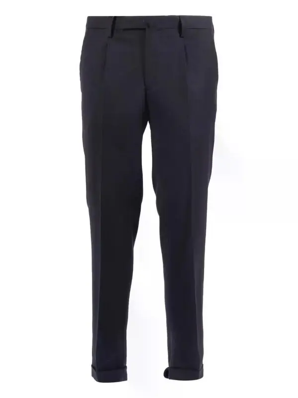 BRIGLIA 1949 Pleated Trousers With Cuffed Hem