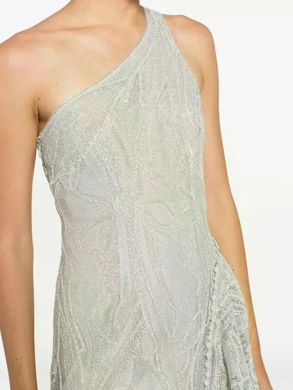 Simkhai Embroidered One-shoulder Gown