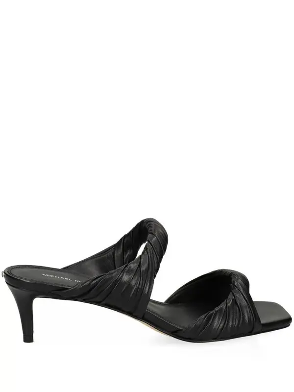 Michael Kors Kiana Leather Mules - Black