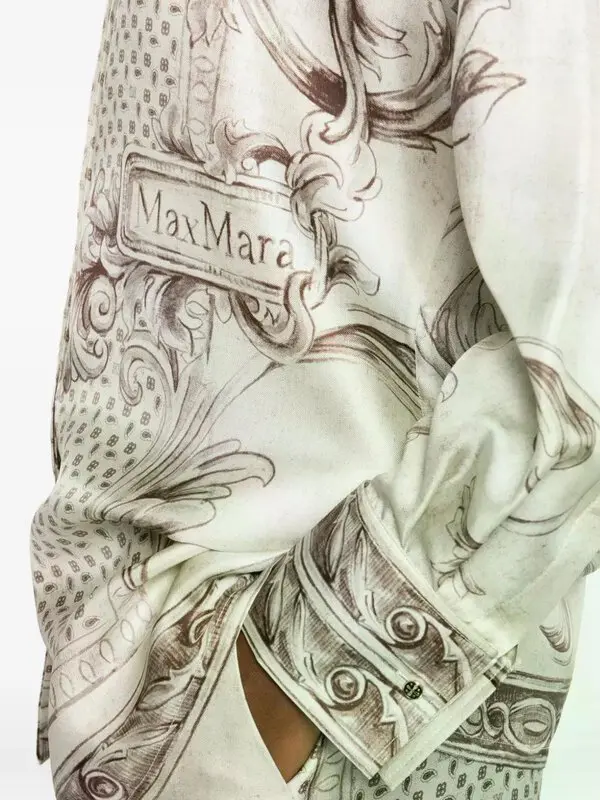 Max Mara Printed Silk Twill Shirt