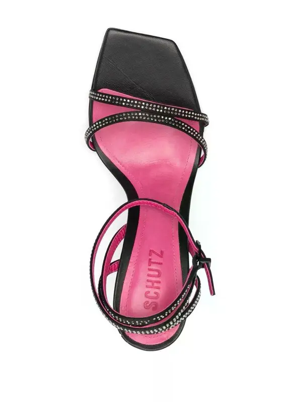 Schutz 105mm Leather Crystal-embellished Sandals
