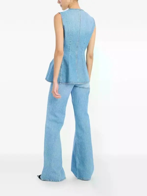 ROTATE BY BIRGER CHRISTENSEN Sleeveless Denim Top