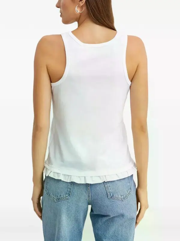 ROTATE BY BIRGER CHRISTENSEN Sleeveless Ruffle Hem Tank Top