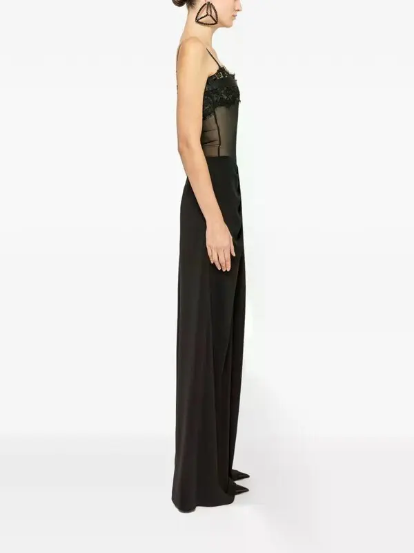 NISSA Side-pockets Loose Fit Draped Detail Pants
