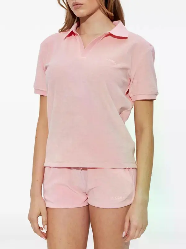 Hunza G Embroidered Logo T-shirt - Pink