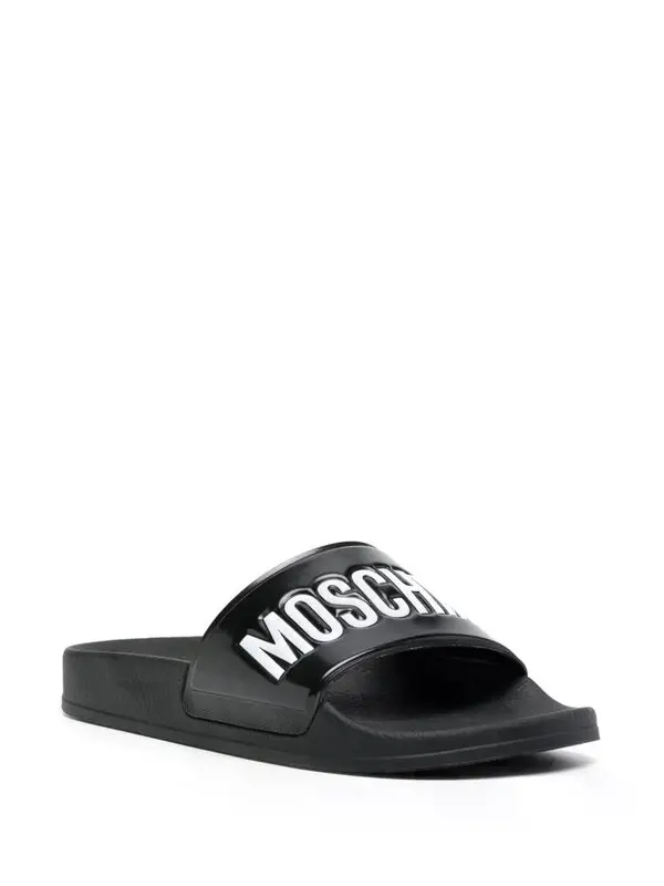 Moschino Debossed Logo Slides