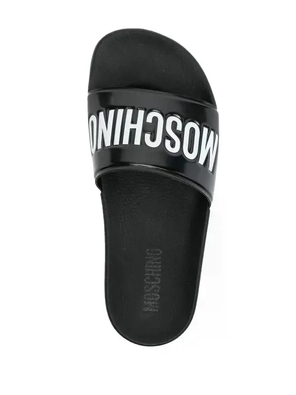 Moschino Debossed Logo Slides